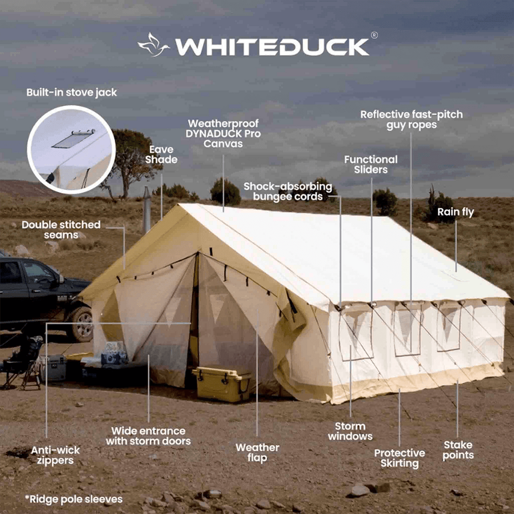 16'x20' Alpha Wall Tent | Canvas Hunting & Safari Wall Tents